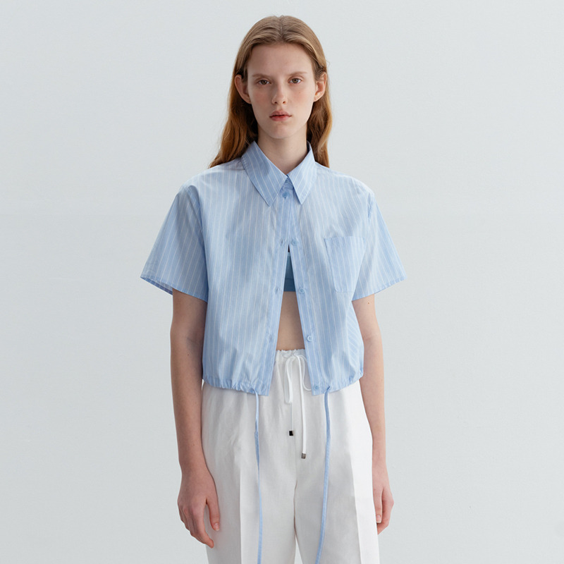 JAPANESE ORGANIC COTTON DRAWSTRING SHIRT - HAGO(하고)