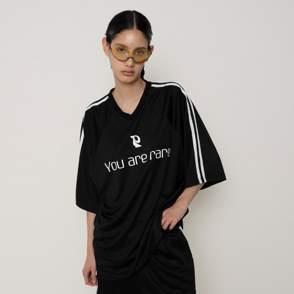 FOOTBALL JERSEY TEE, BLACK - HAGO(하고)