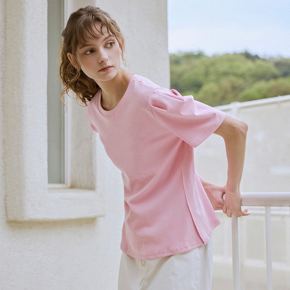 Logo puff half sleeve t-shirt (3color) - HAGO(하고)