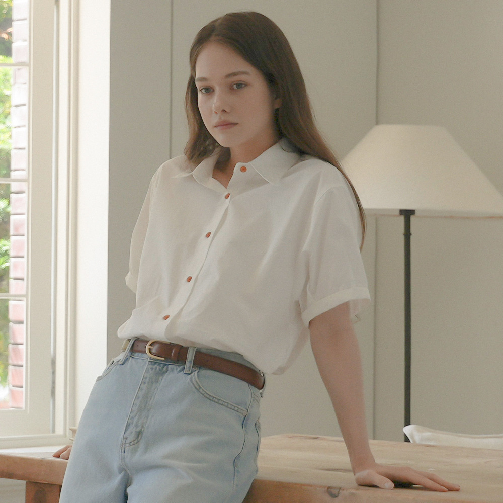Ann button point shirt_White - HAGO(하고)
