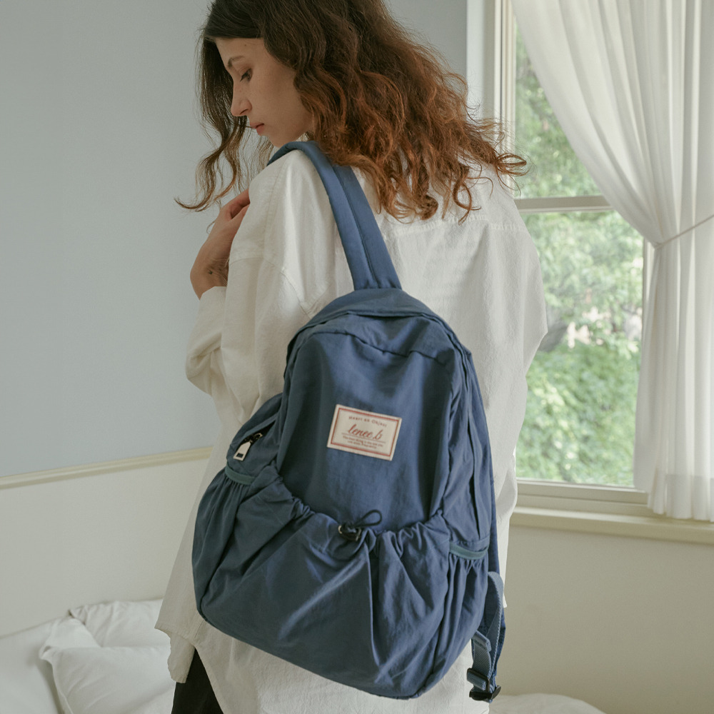 스트링 백팩 딥블루 String backpack Deep blue - 하고