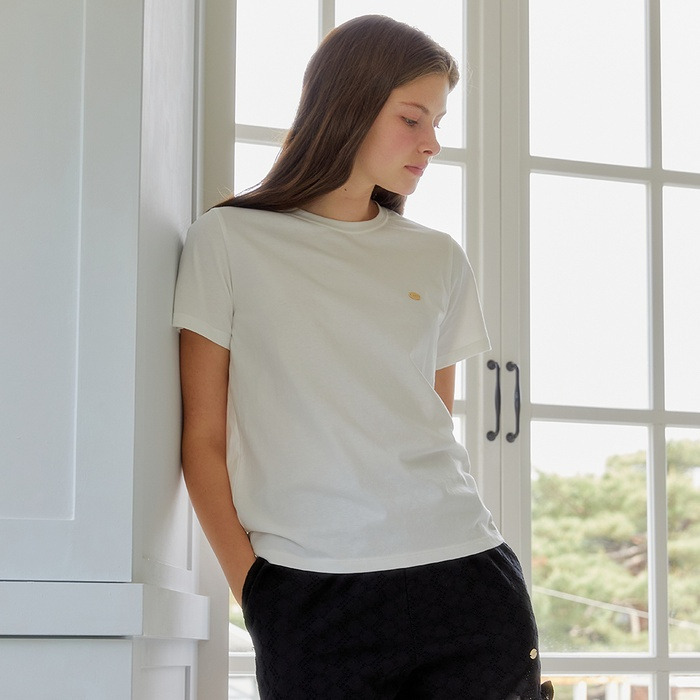 ANC GOLD LOGO DAILY TEE_WHITE - HAGO(하고)