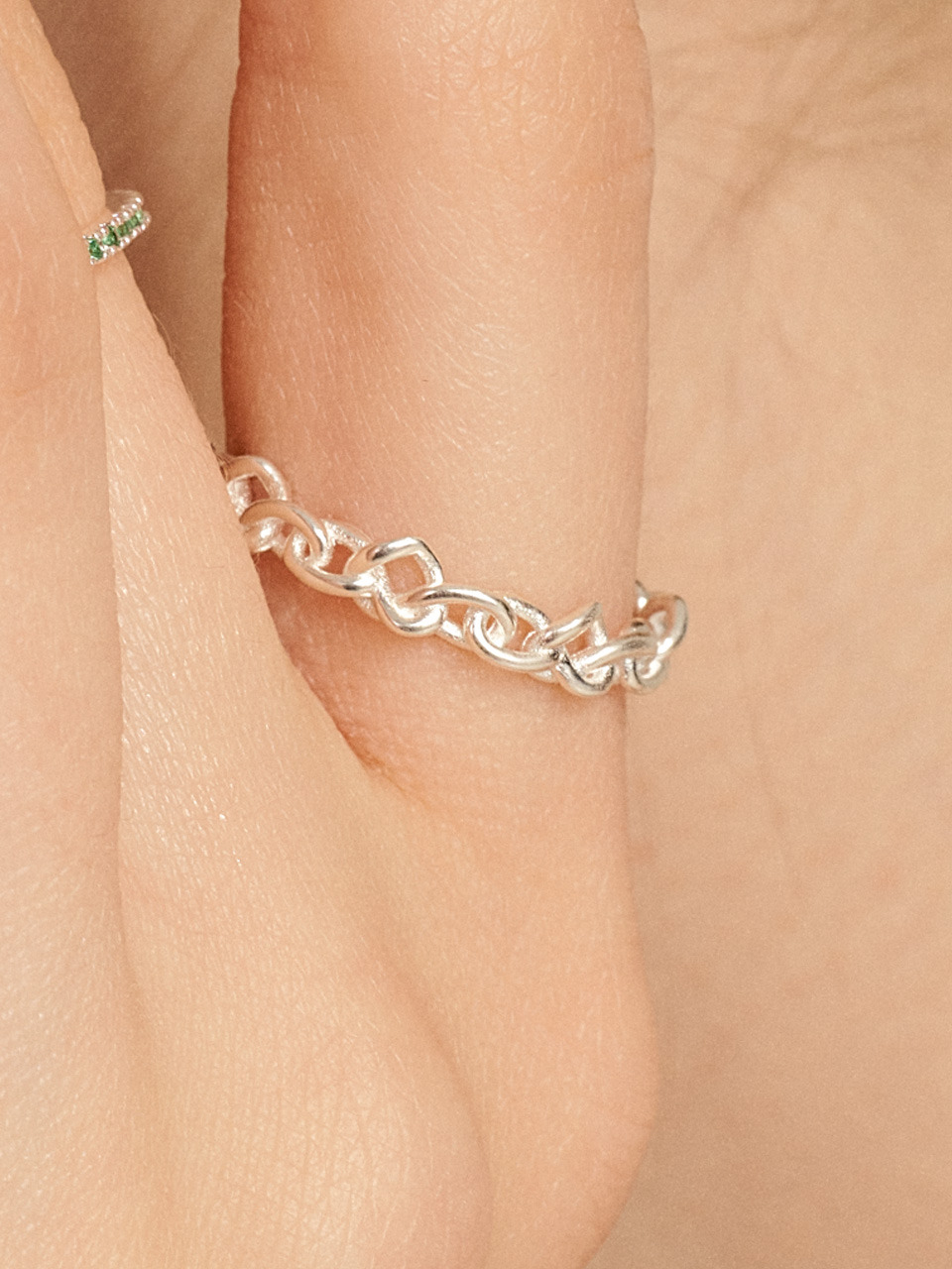 [Ir252]Chic Chain Silver Ring - HAGO(하고)