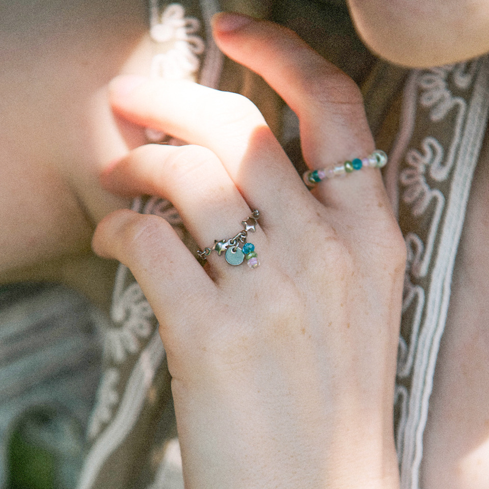 Summer grass and star surgical ring - 하고(HAGO)