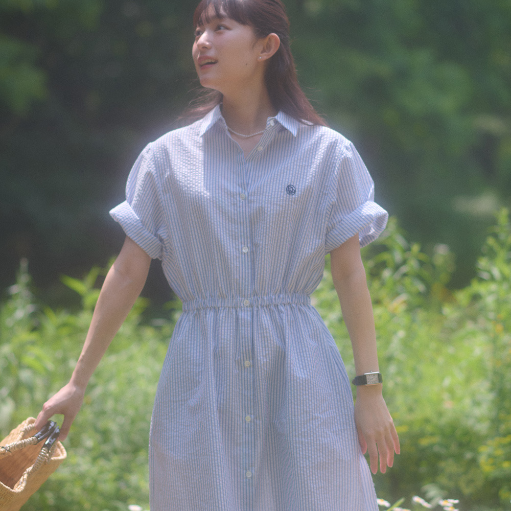 Stripe Half Shirts Ops_2color - 하고(HAGO)