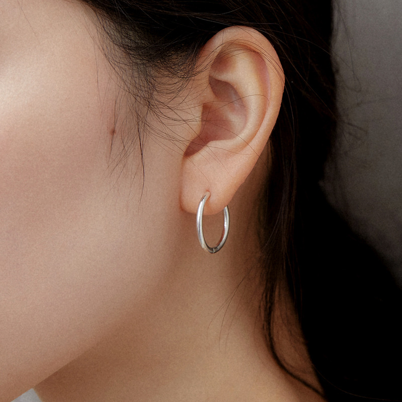 [주얼리특가]Basic ring earring(20mm) - 하고(HAGO)