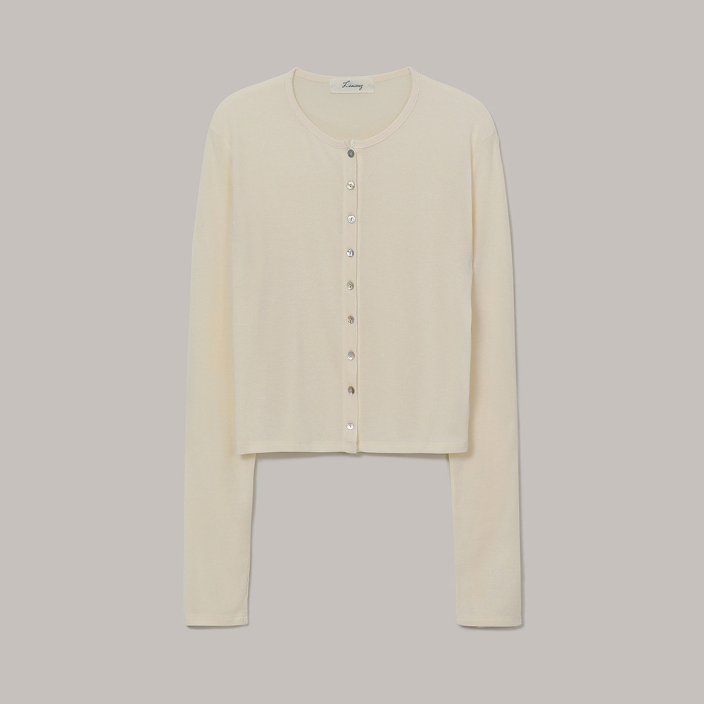 Soft Rayon Cardigan - Cream - 하고