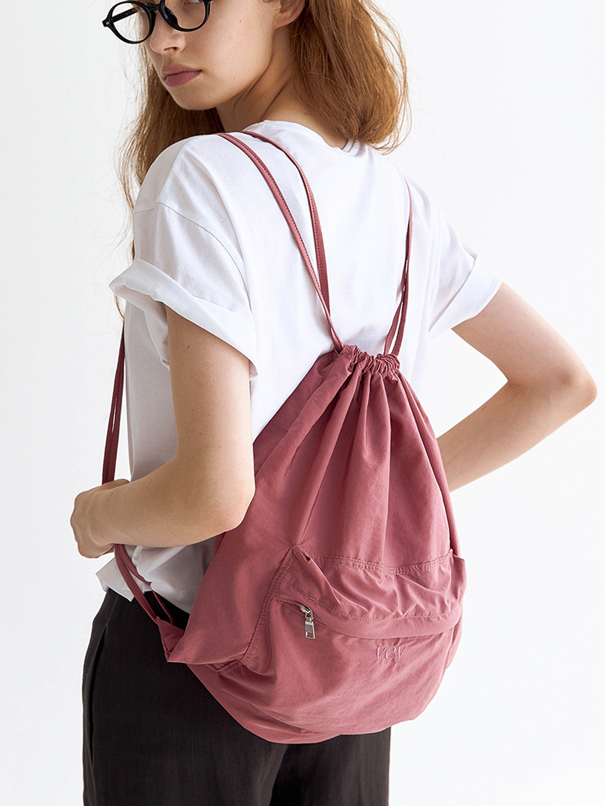 Shine String Backpack (MutedPink) - HAGO(하고)