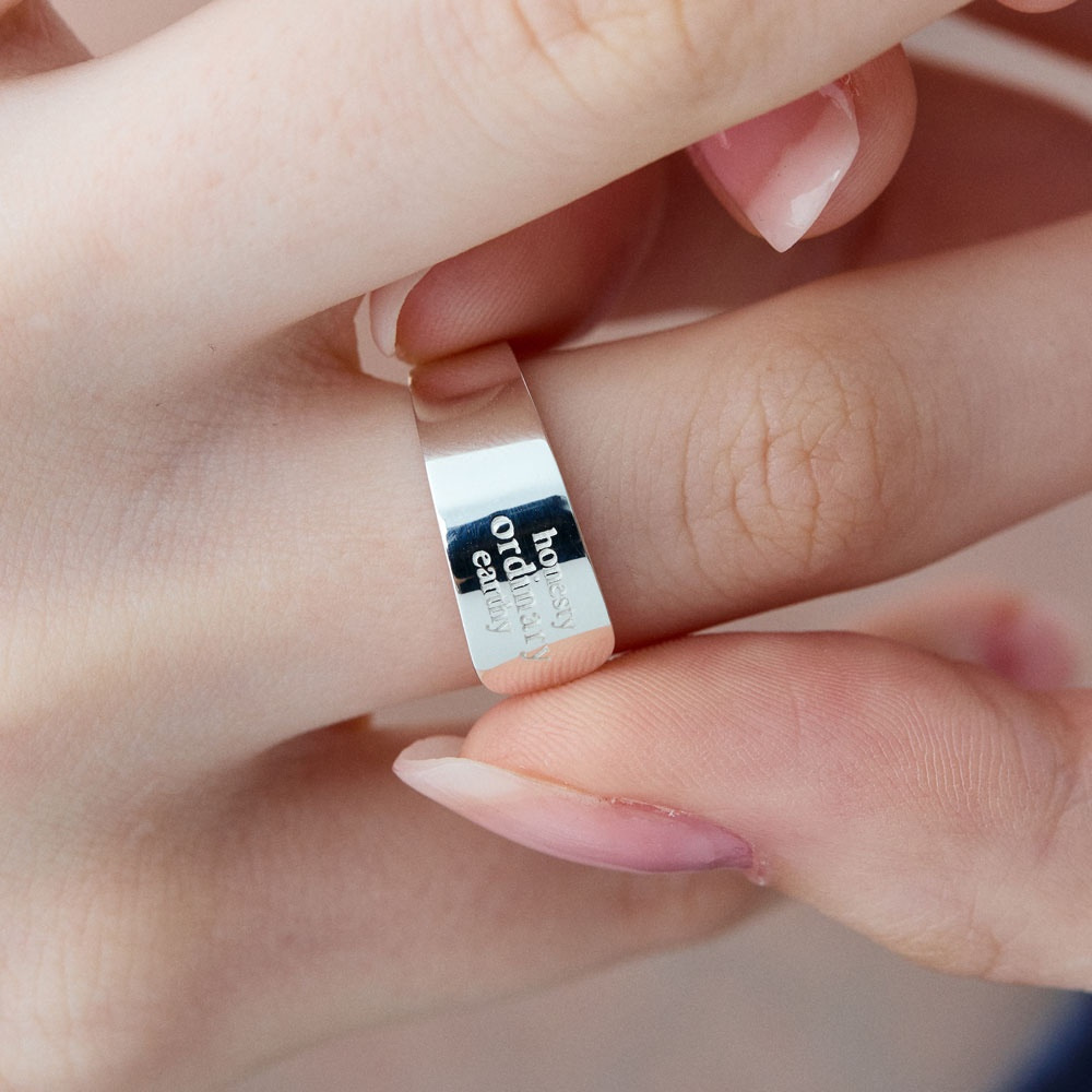 [단독~1.12][silver925]discliche flat unbalance ring - 하고(HAGO)