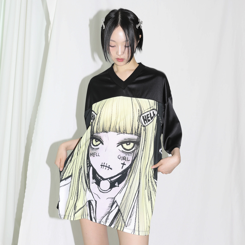 [단독~7/14]Satin Hell Girl Top - BLACK - 하고