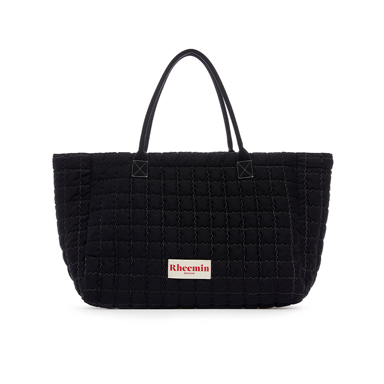 canvas STITCH NUGGET BIG SHOPPER - BLACK + WHITE - HAGO(하고)