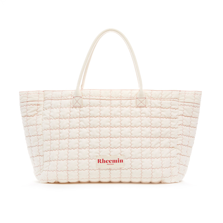 canvas STITCH NUGGET BIG SHOPPER - CREAM+RED - HAGO(하고)
