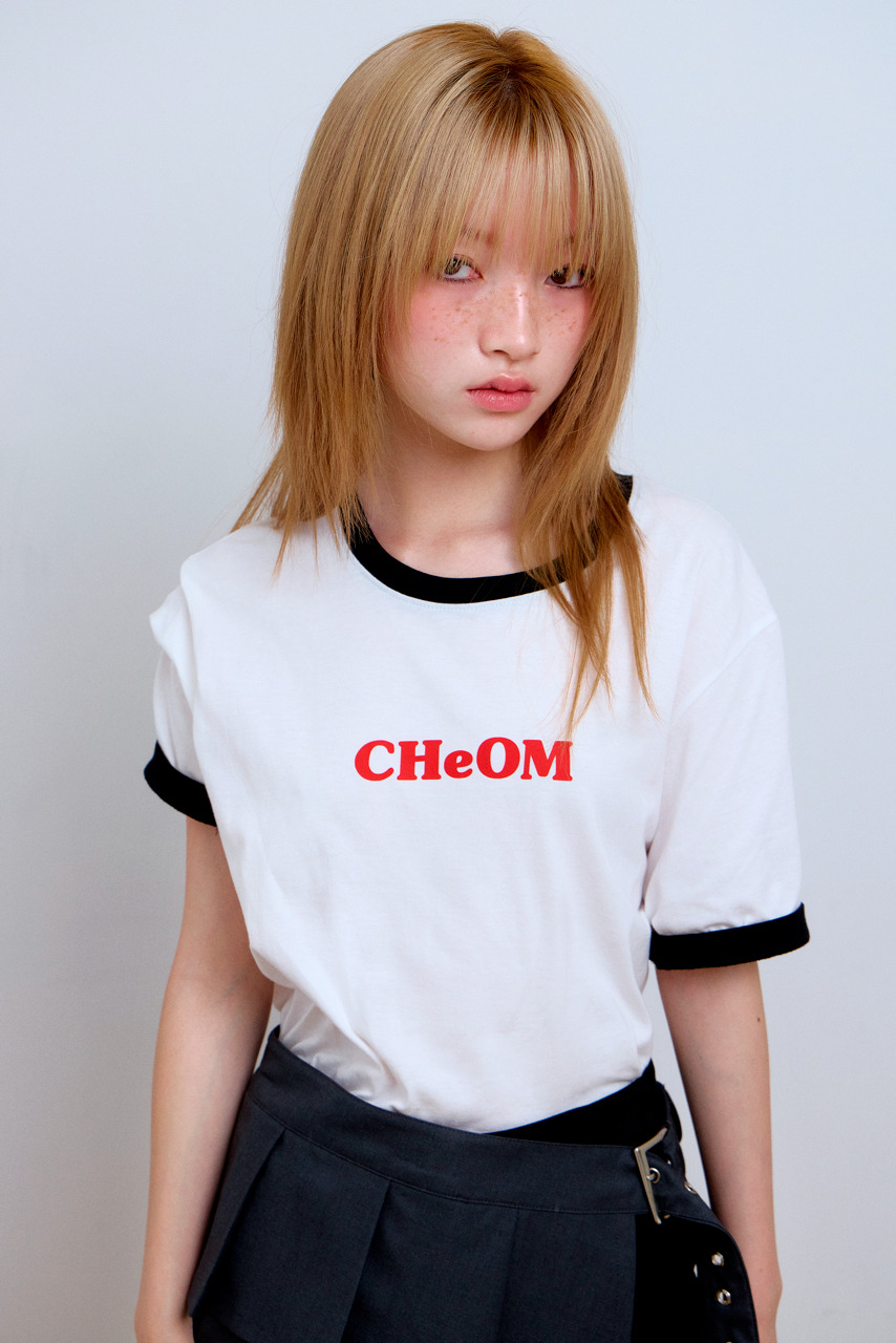 CHeOM Signature Rib T- Shirts_White - HAGO(하고)