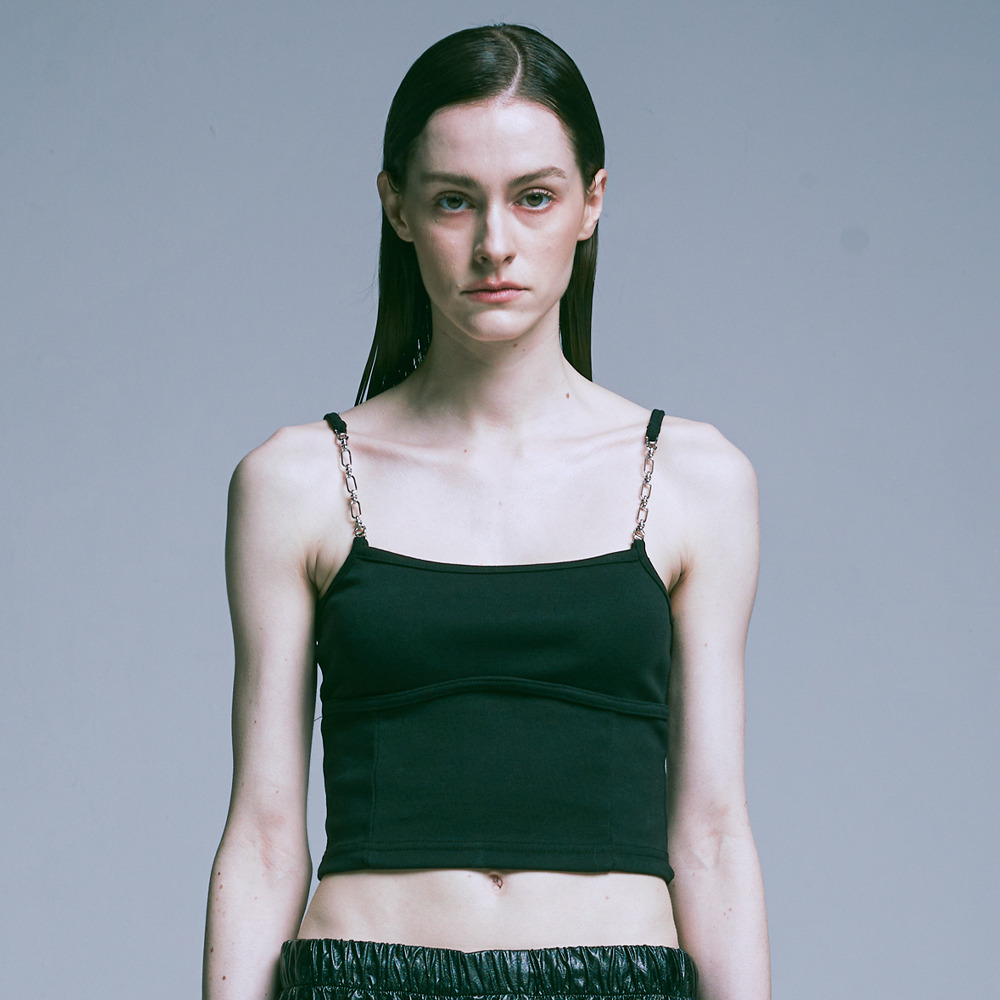 chain string corset sleeveless black - HAGO(하고)