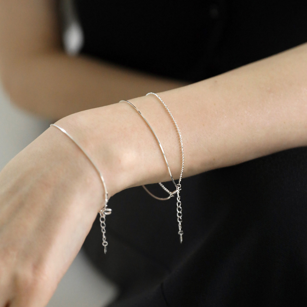 SILVER925 더블 레이어드팔찌 - HAGO(하고)