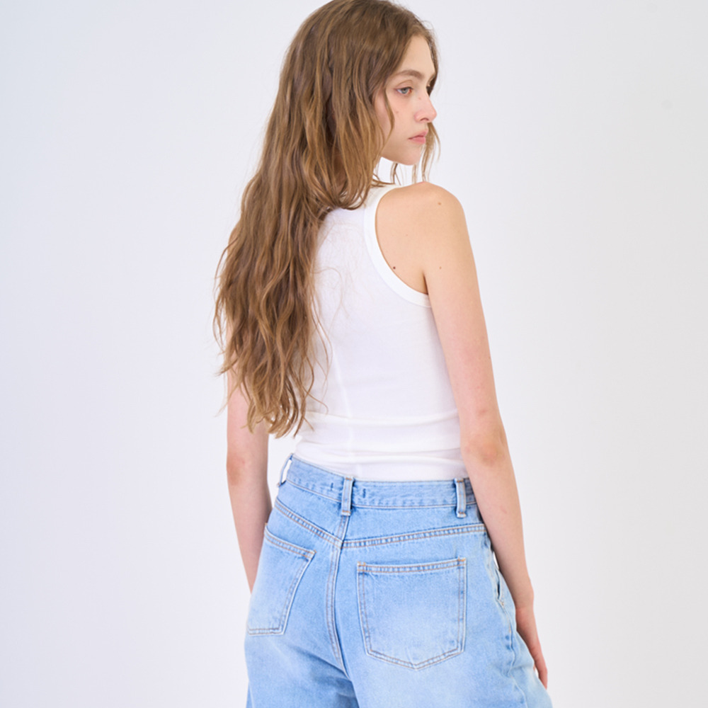 Basic Rib Sleeveless White - HAGO(하고)