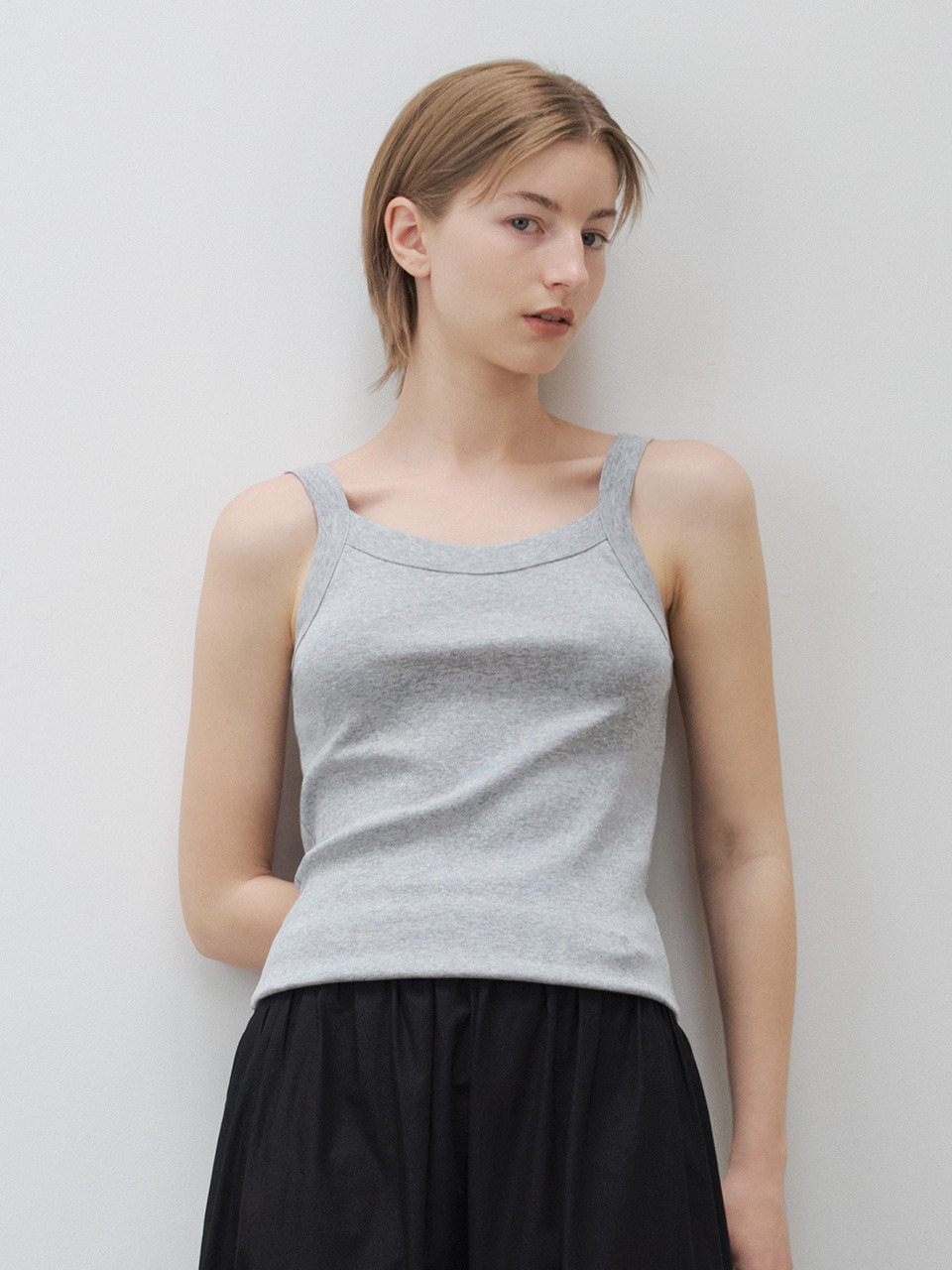 Curved rib sleeveless (Grey) - HAGO(하고)
