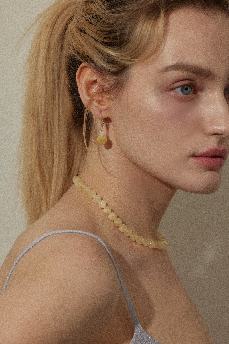 Butter Gemstone Earring - HAGO(하고)