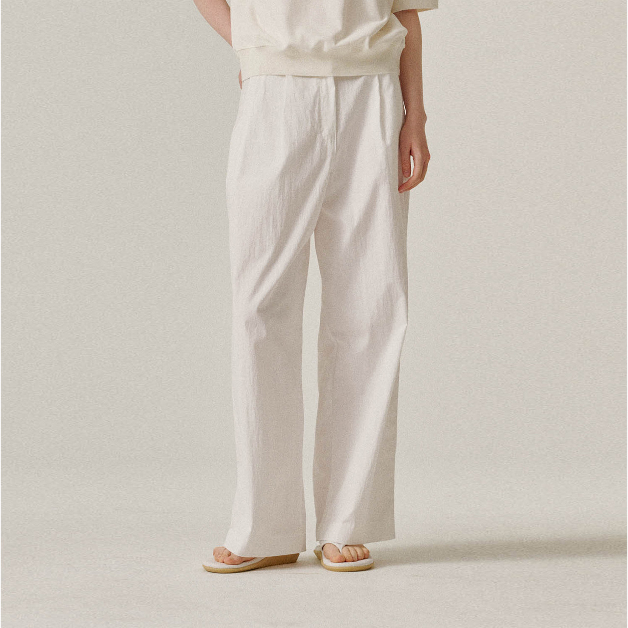 Wide Pants (White) - HAGO(하고)