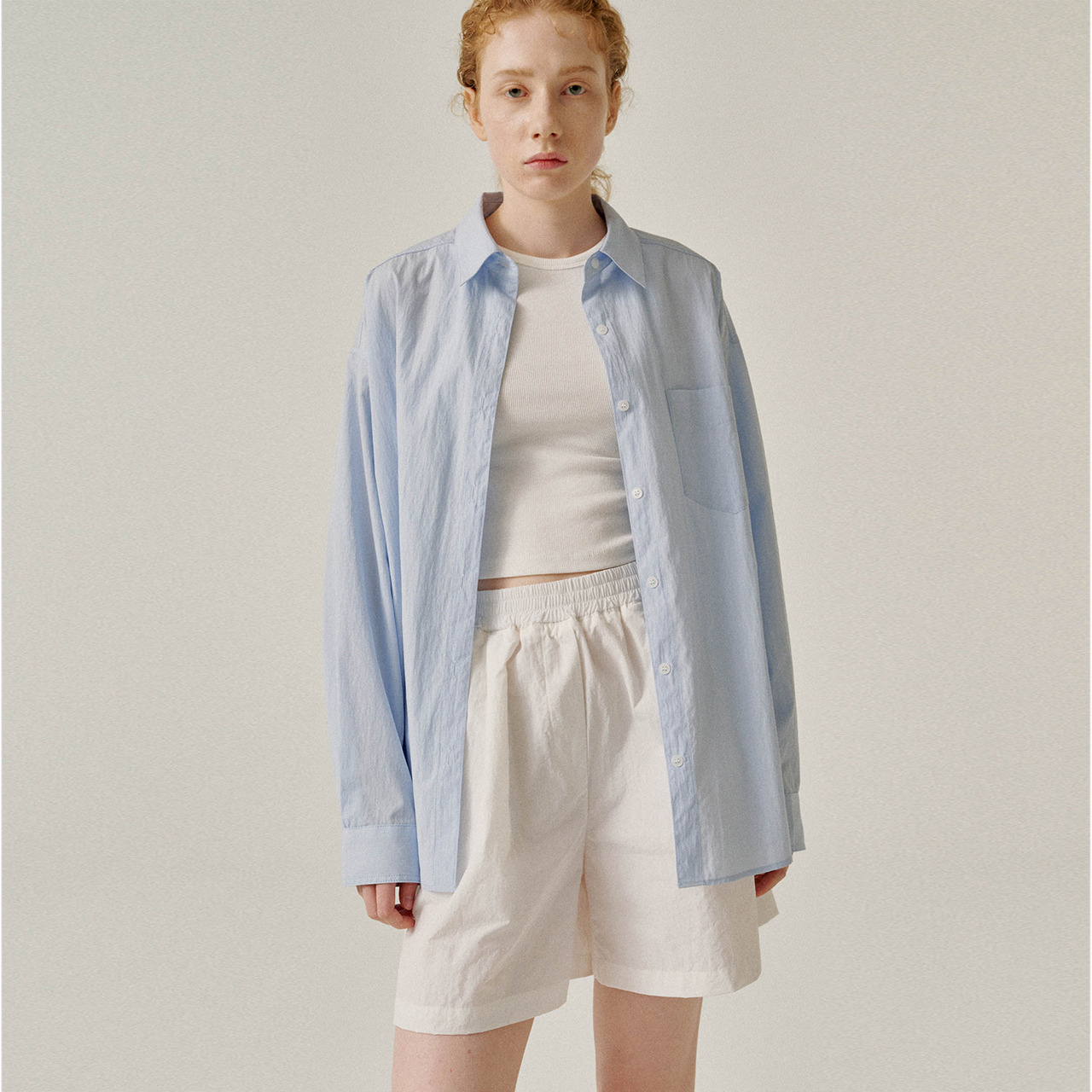 Basic shirts (Sky blue) - HAGO(하고)