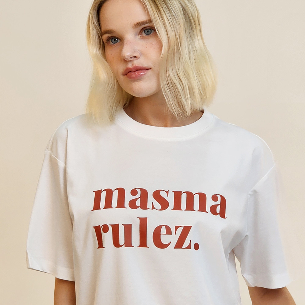 MSMRZ cool cotton T-shirt_White/red - HAGO(하고)