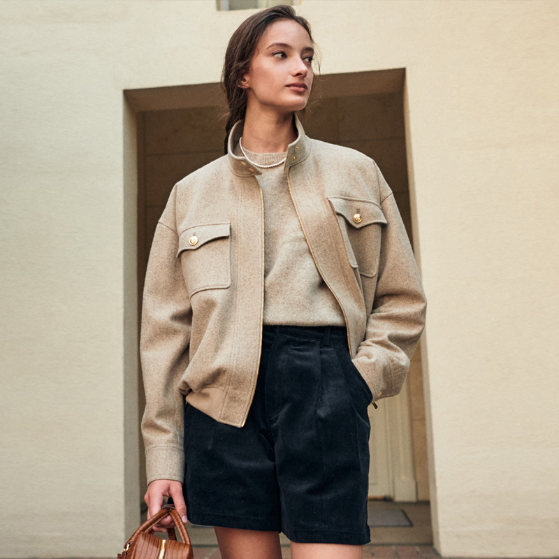 High Neck Bomber Jacket_2color - HAGO(하고)