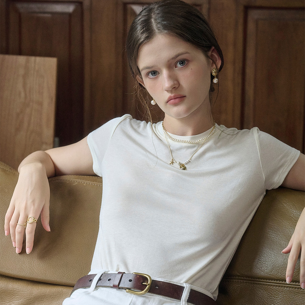 SR_Basic casual short sleeve top_3color - HAGO(하고)