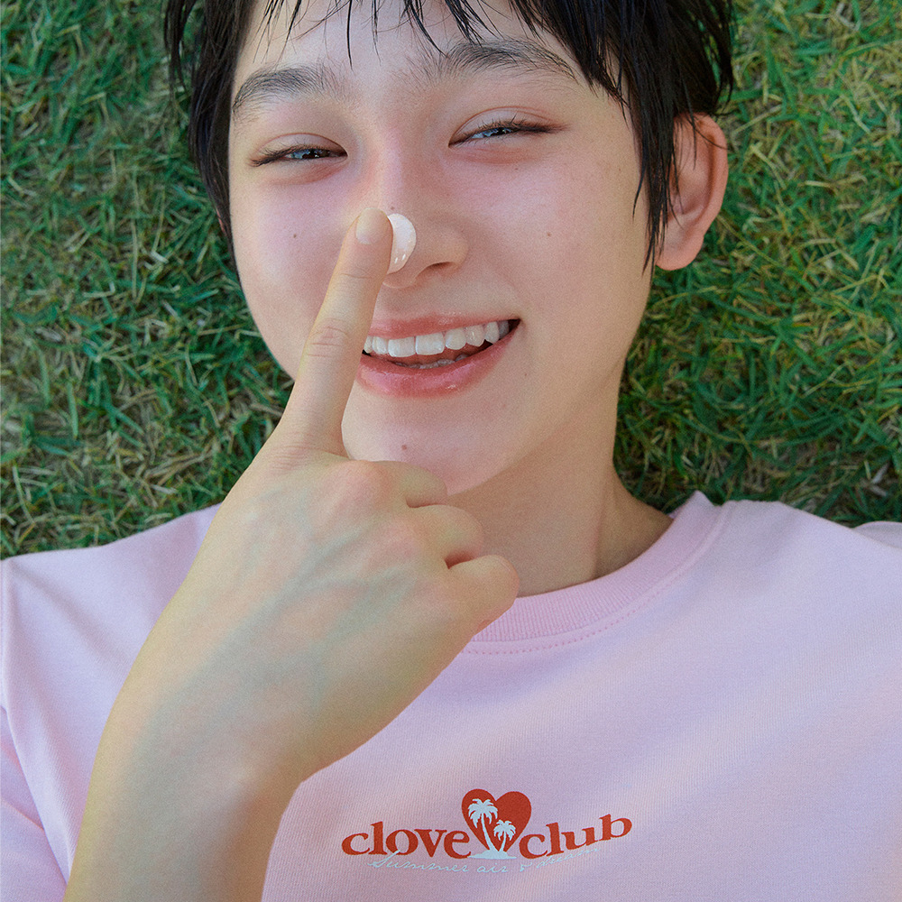 Palm Tree Crop T-shirt (Pink) - 하고(HAGO)