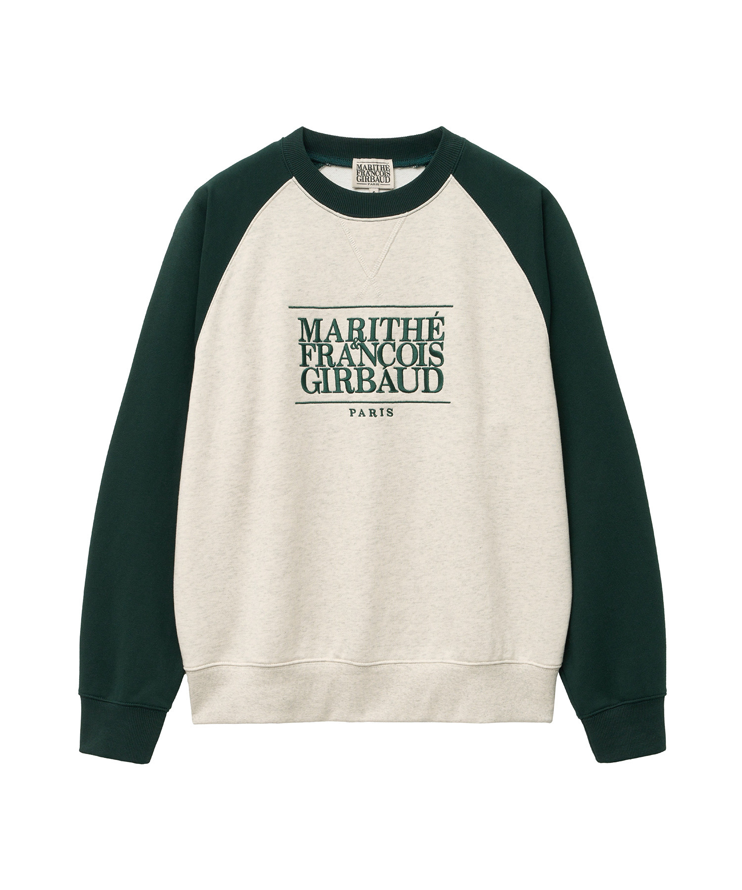CLASSIC LOGO COLOR BLOCK RAGLAN SWEATSHIRT oatmeal - 하고(HAGO)