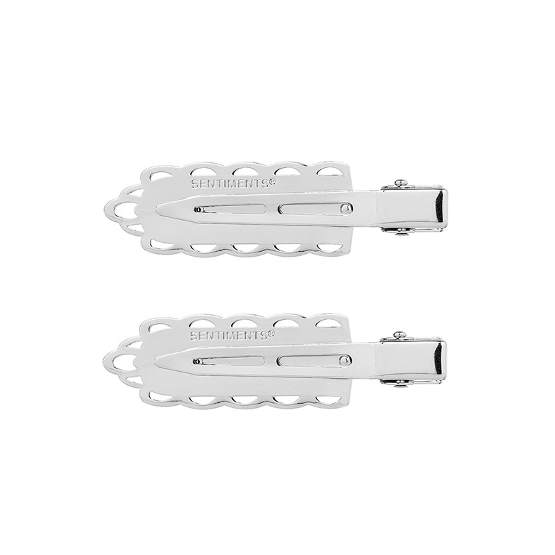 NO.546 [SILVER] SURFBOARD LACE HAIR PIN 2SET - HAGO(하고)