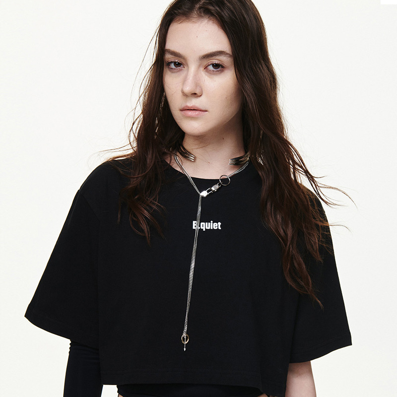 CROPPED TSHIRTS_BLACK - HAGO(하고)