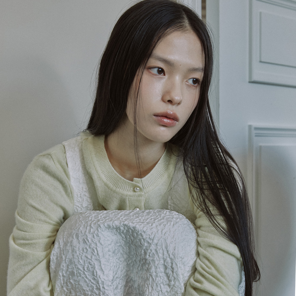 PEARLY BUTTON WOOL CARDIGAN / BUTTER - HAGO(하고)