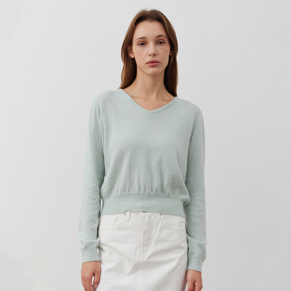Chic V-Neck Knit_MINT - HAGO(하고)