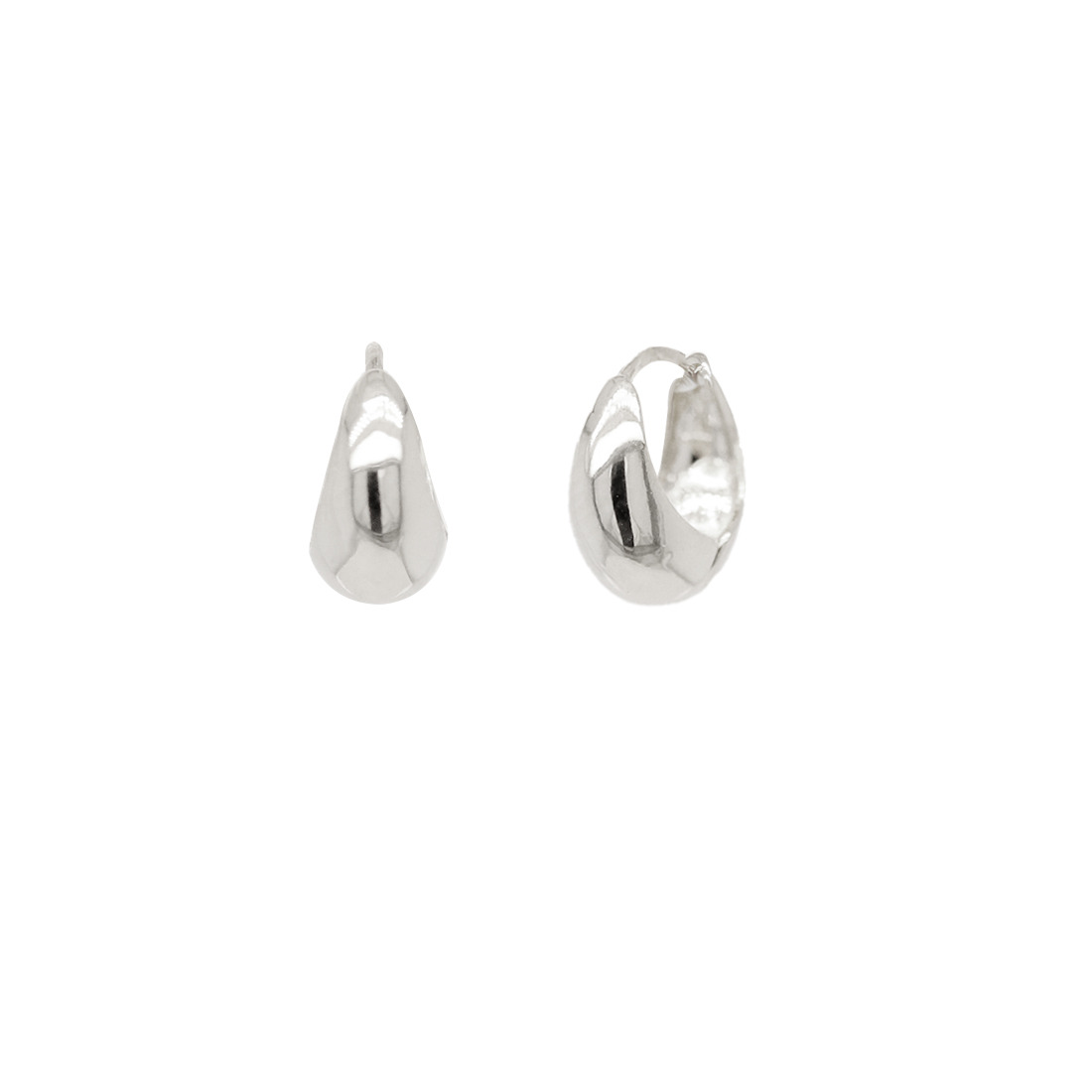 [925 Silver] Basic One Touch Earrings_Small - 하고(HAGO)