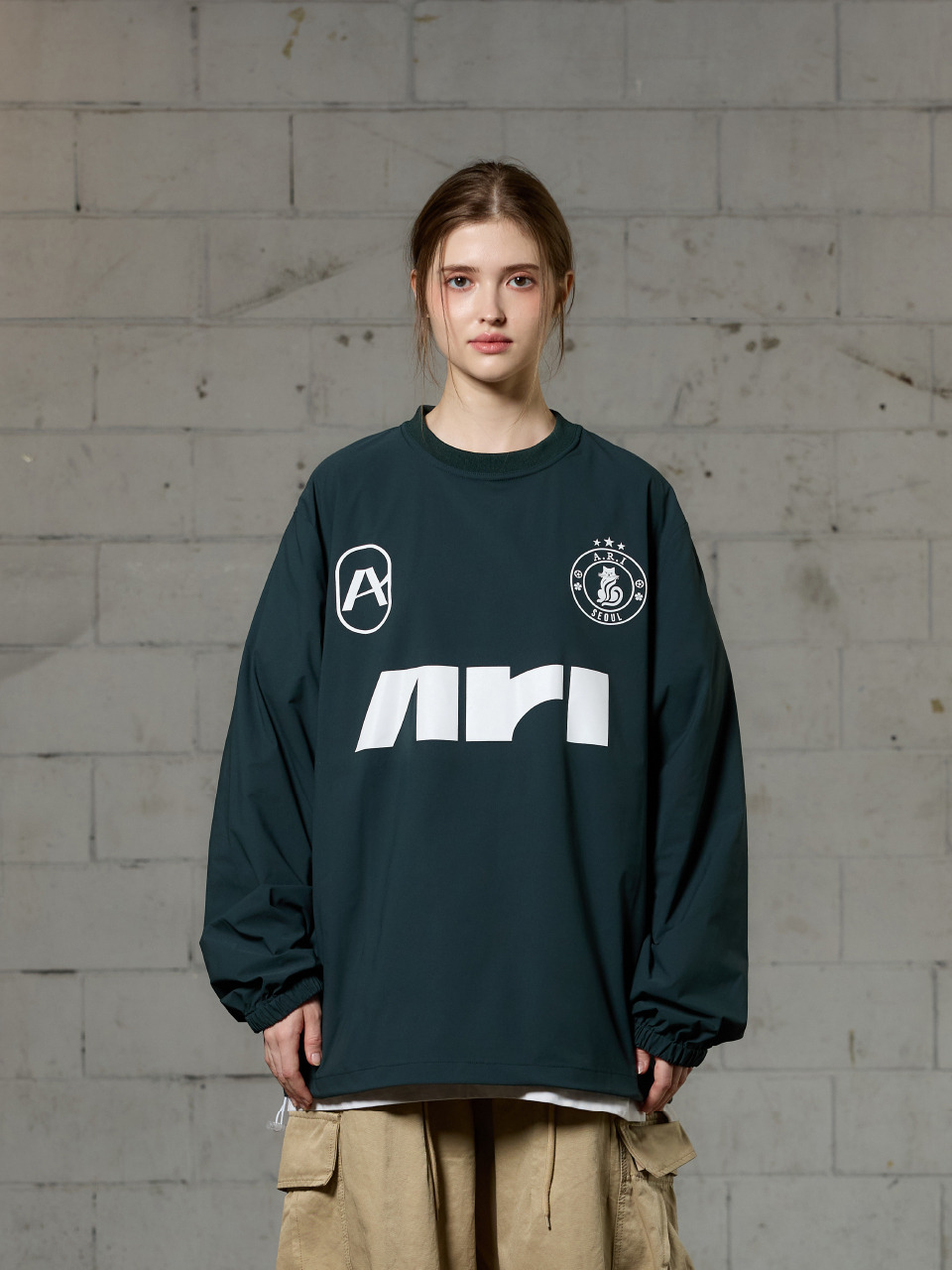 ARI LONG SLEEVE JERSEY T-SHIRT / GREEN - HAGO(하고)