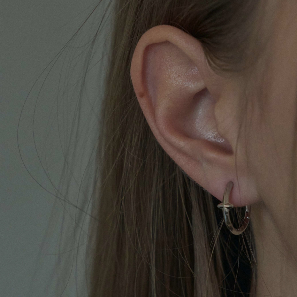 CROSS RING EARRING SM_075 - HAGO(하고)