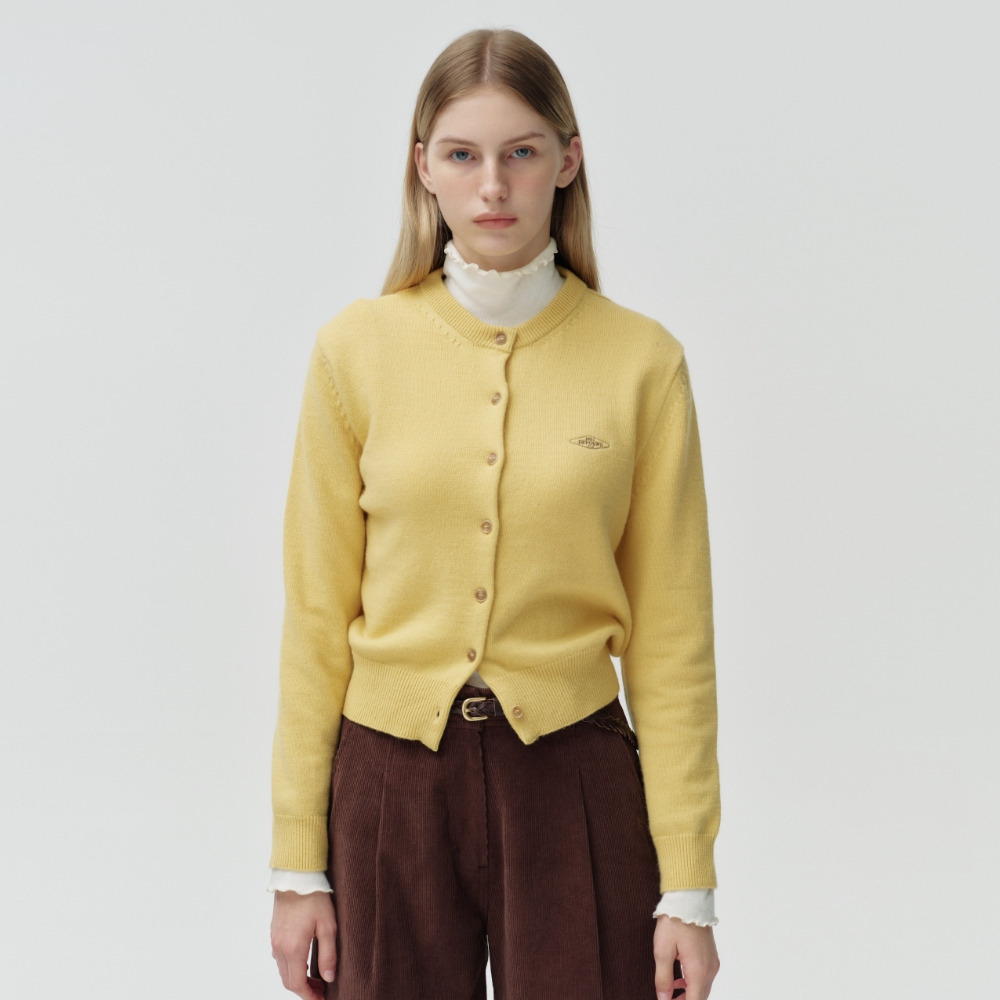 basic cash wool cardigan - butter - 하고(HAGO)