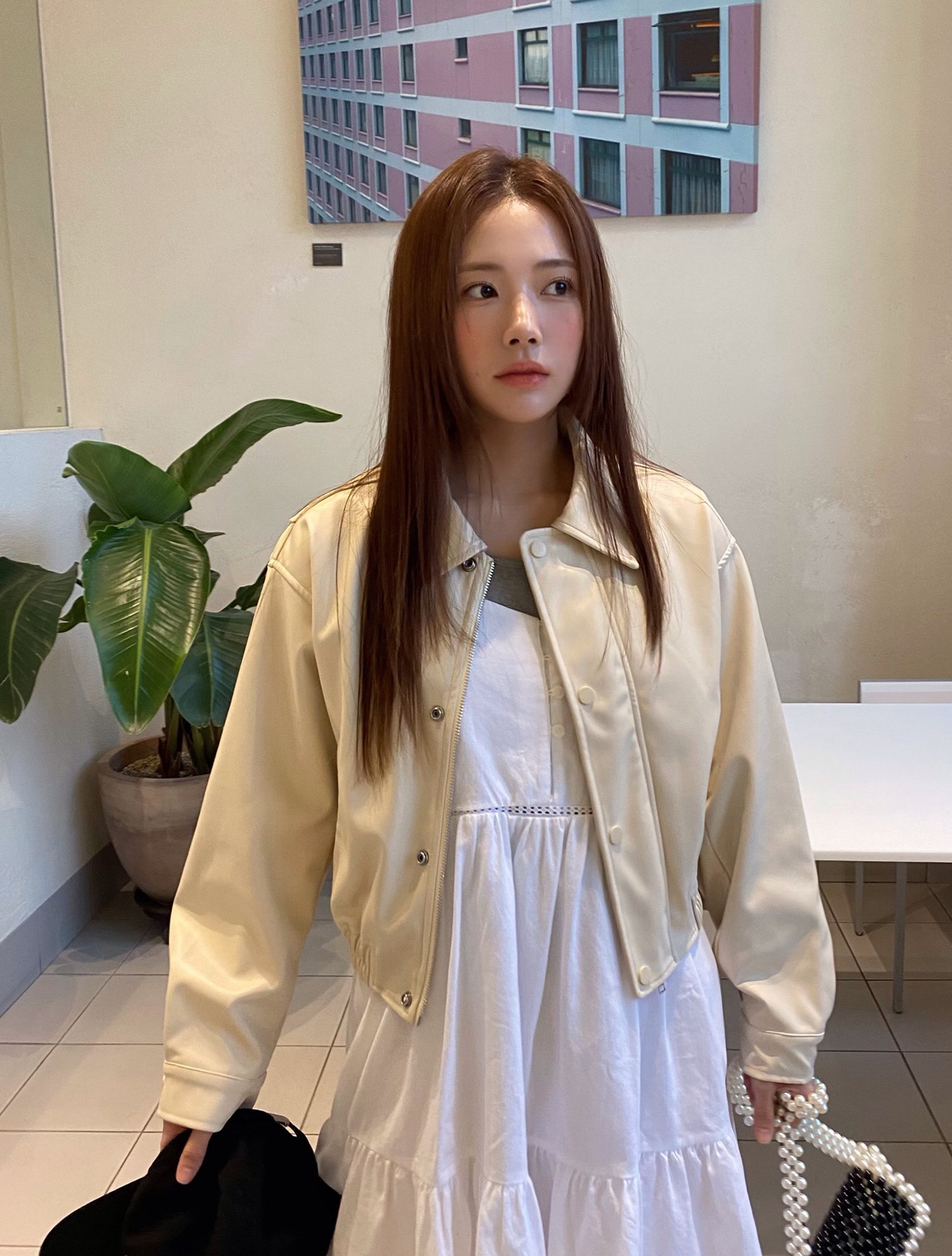 [TWEE] [정향`PICK] 앤튼 밴딩 레더 블루종 - HAGO(하고)