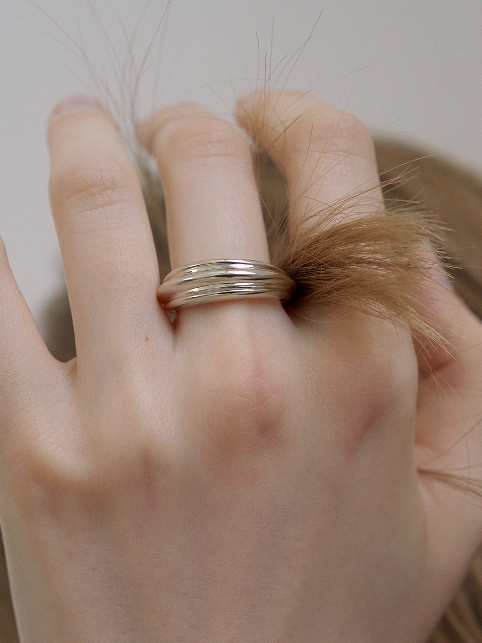 [VEI] 925silver FLOOR VOLUME RING - 하고(HAGO)