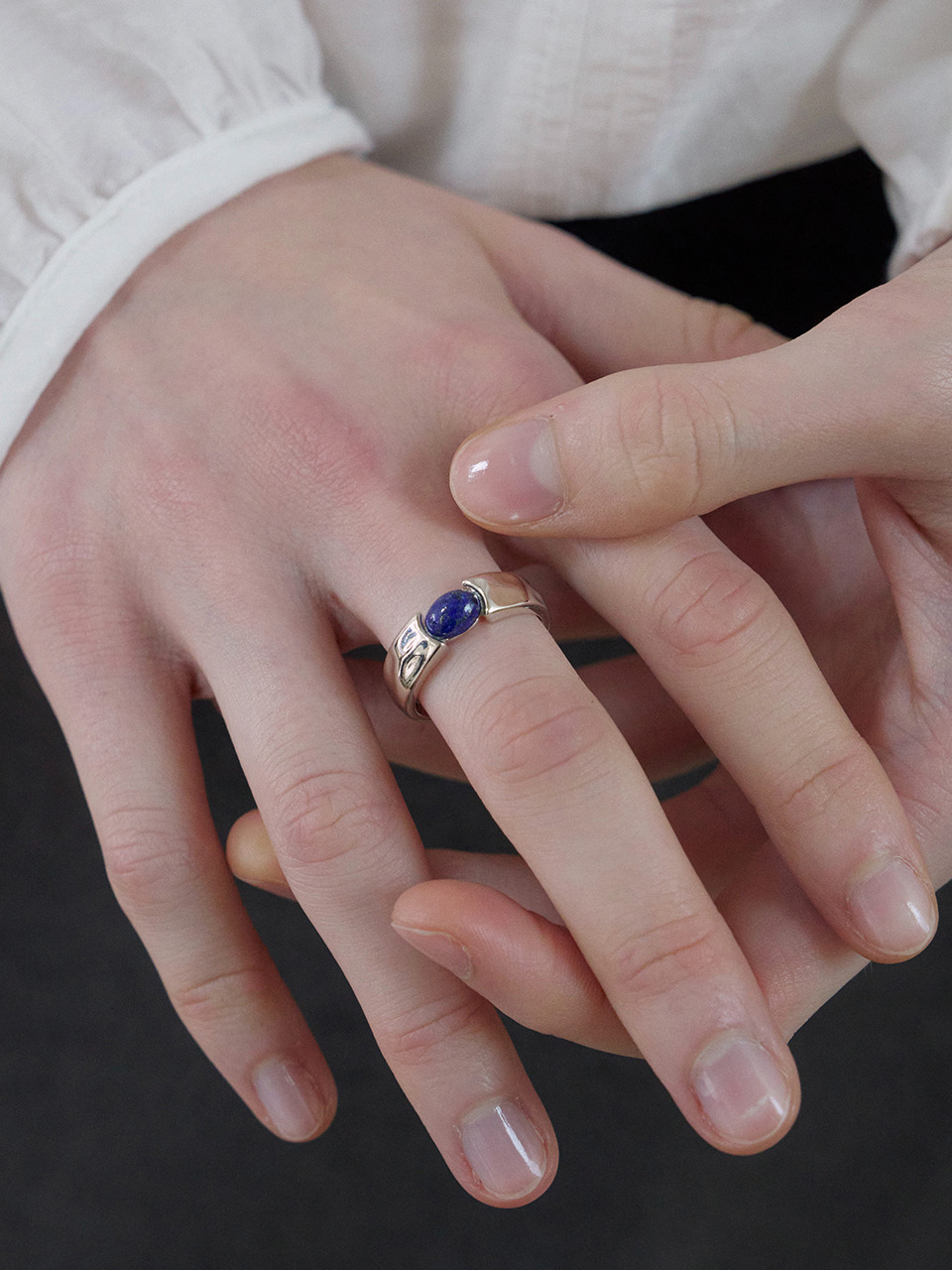 [단독~9.8][VEI] 925silver STONE BOLD RING_LAPIS LAZULI - 하고