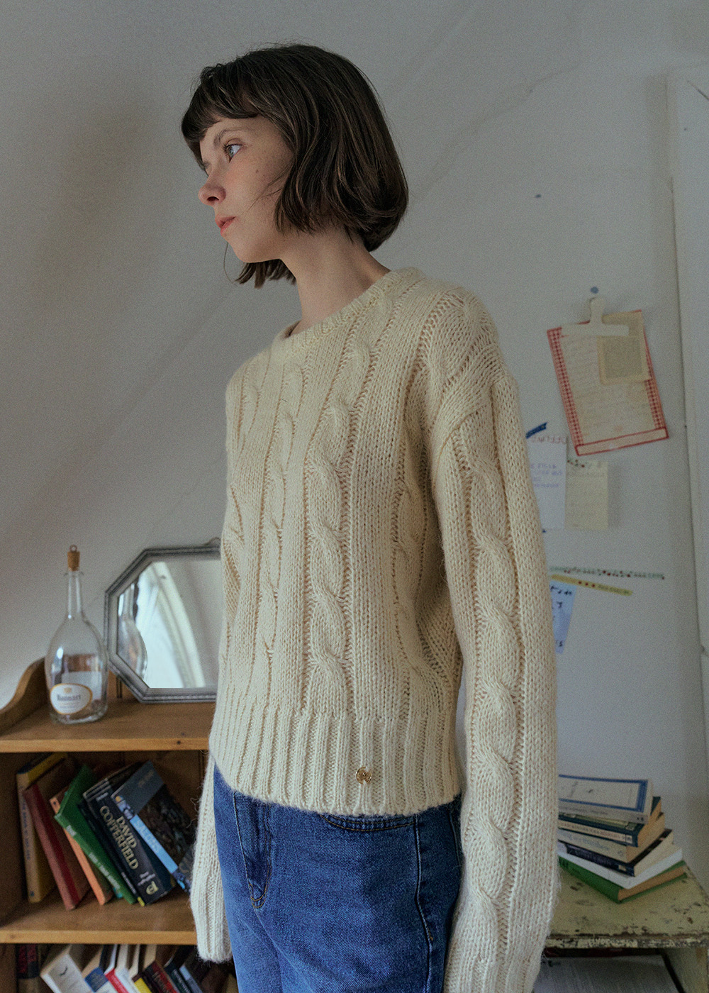 Katie wool knit pullover (Cream) - 하고(HAGO)