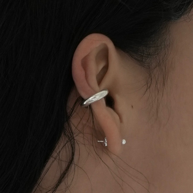 [925 Silver] Sui Earcuff Small (Silver) - 하고(HAGO)
