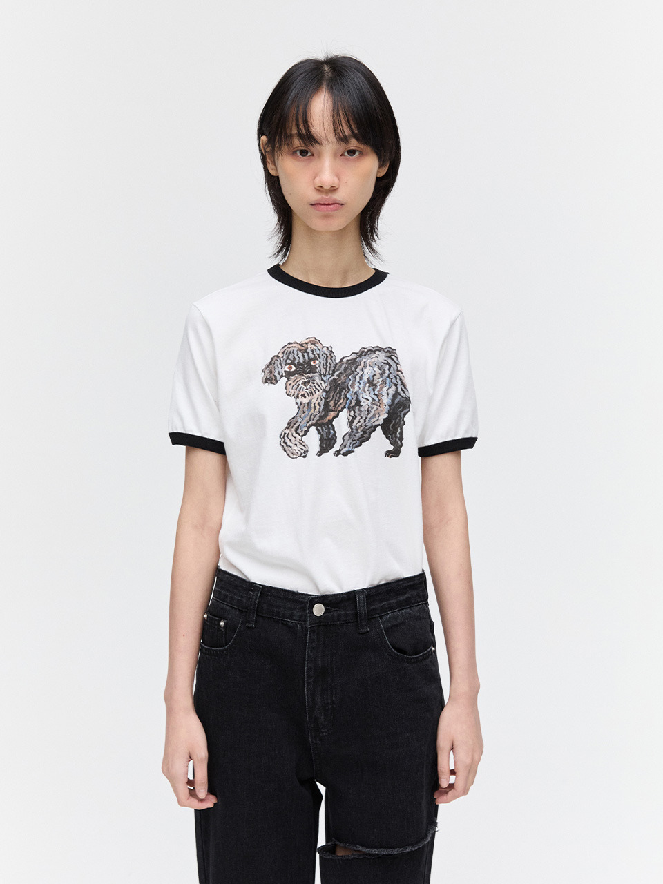 [PLZPROJECT X MINALEE]PUPPY ATTITUDE T-SHIRT - 하고(HAGO)