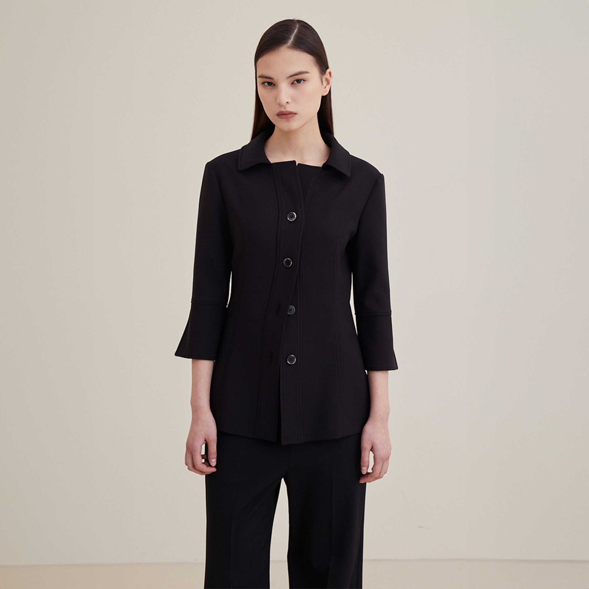 Classic Slim Line Top - Black - HAGO(하고)