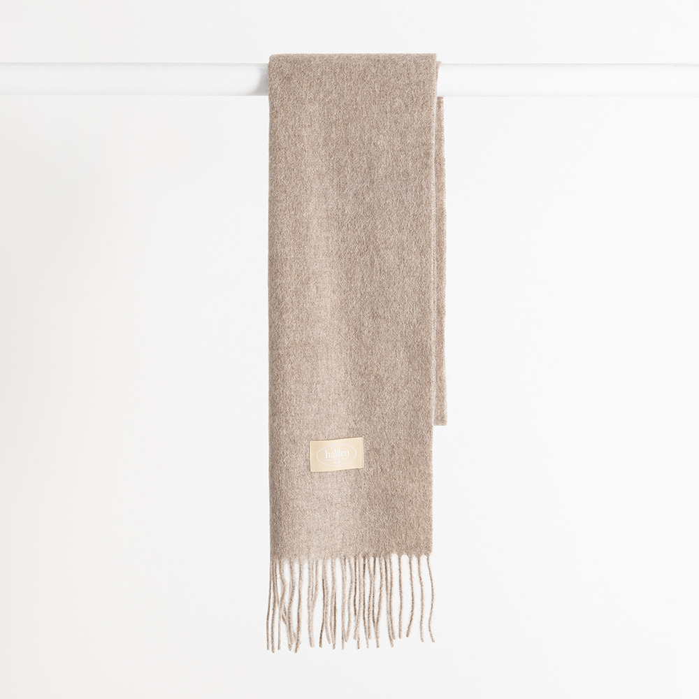 wool color muffler (M007_light beige) - 하고