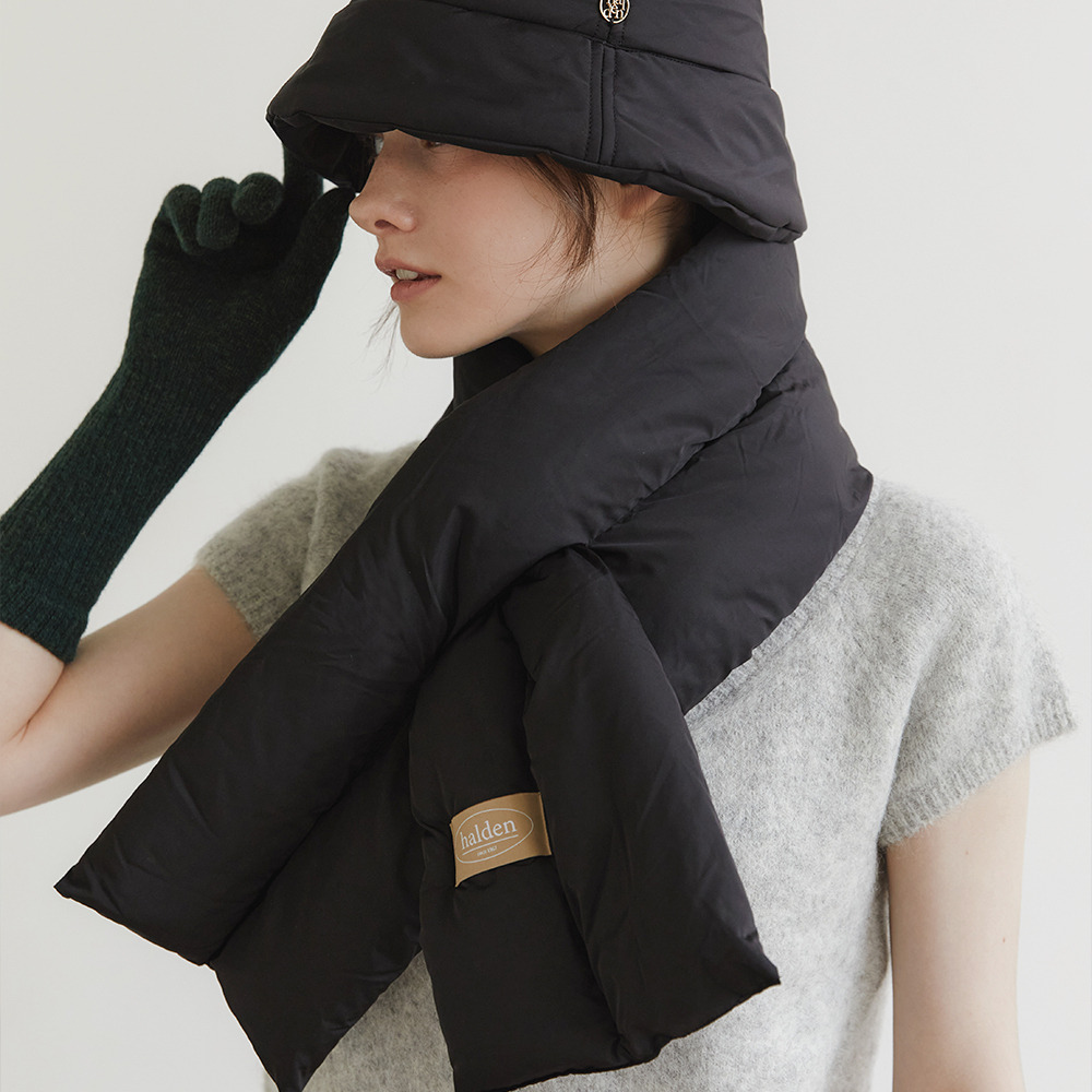 simple padding muffler (M019_black) - HAGO(하고)