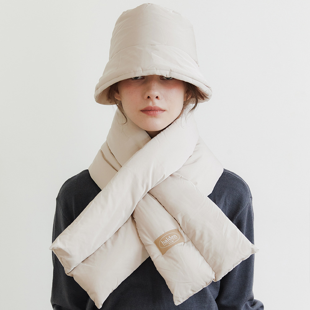 simple padding muffler (M019_beige) - HAGO(하고)