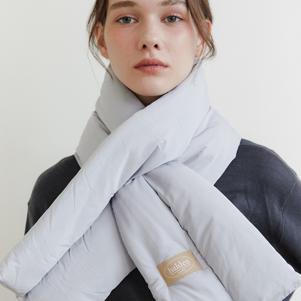 simple padding muffler (M019_light grey) - 하고(HAGO)