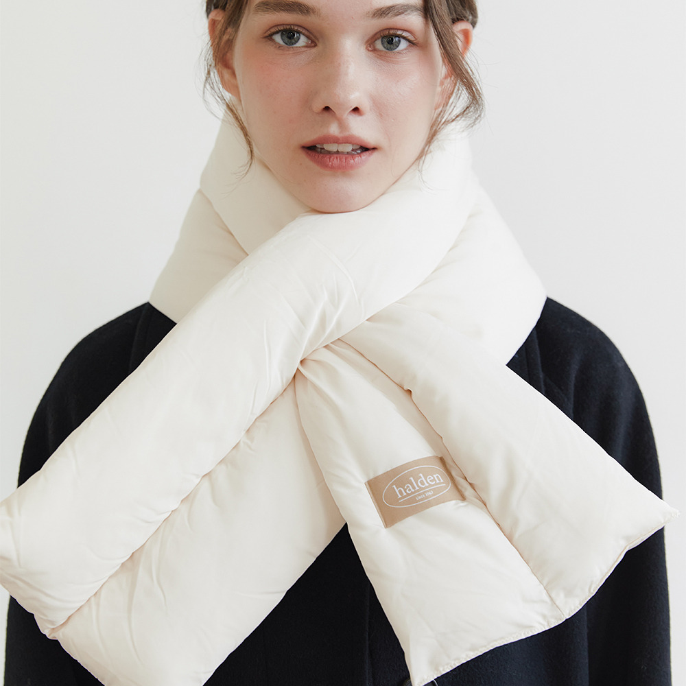 [바로배송특가]simple padding muffler (M019_ivory) - 하고(HAGO)