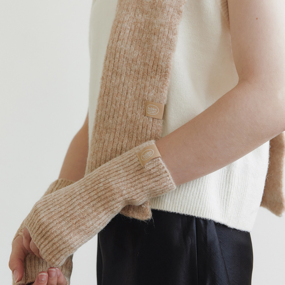 premium muffler warmer set (M025_beige) - 하고(HAGO)